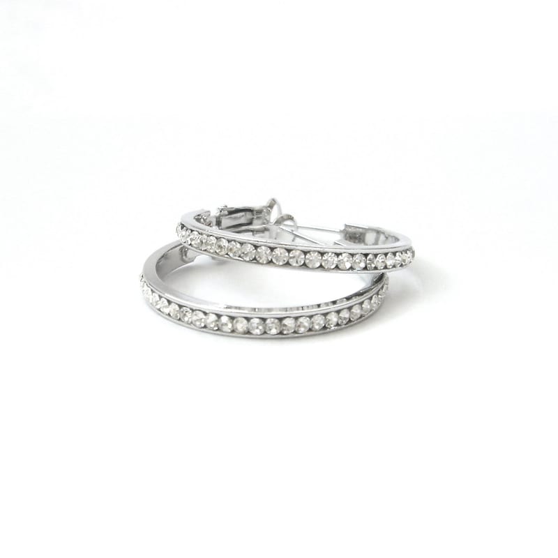 Rhinestone Hoops - Etsy