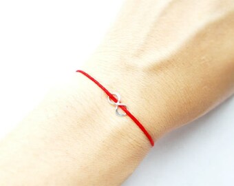 Silver Infinity Blue String Bracelet Infinity Bracelet Him