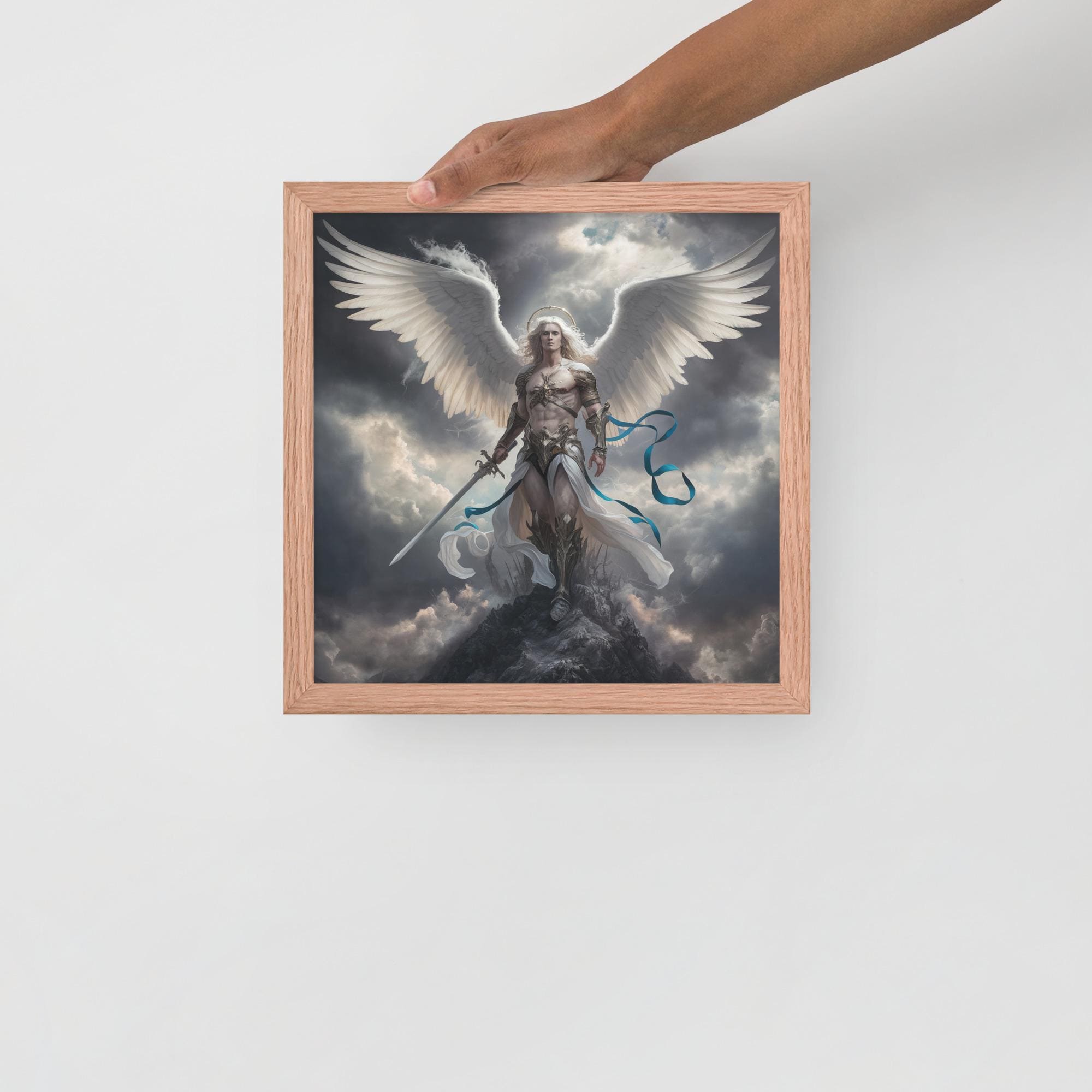 Archangel Michael Print / Saint Michael Archangel Wall Art / Battle ...