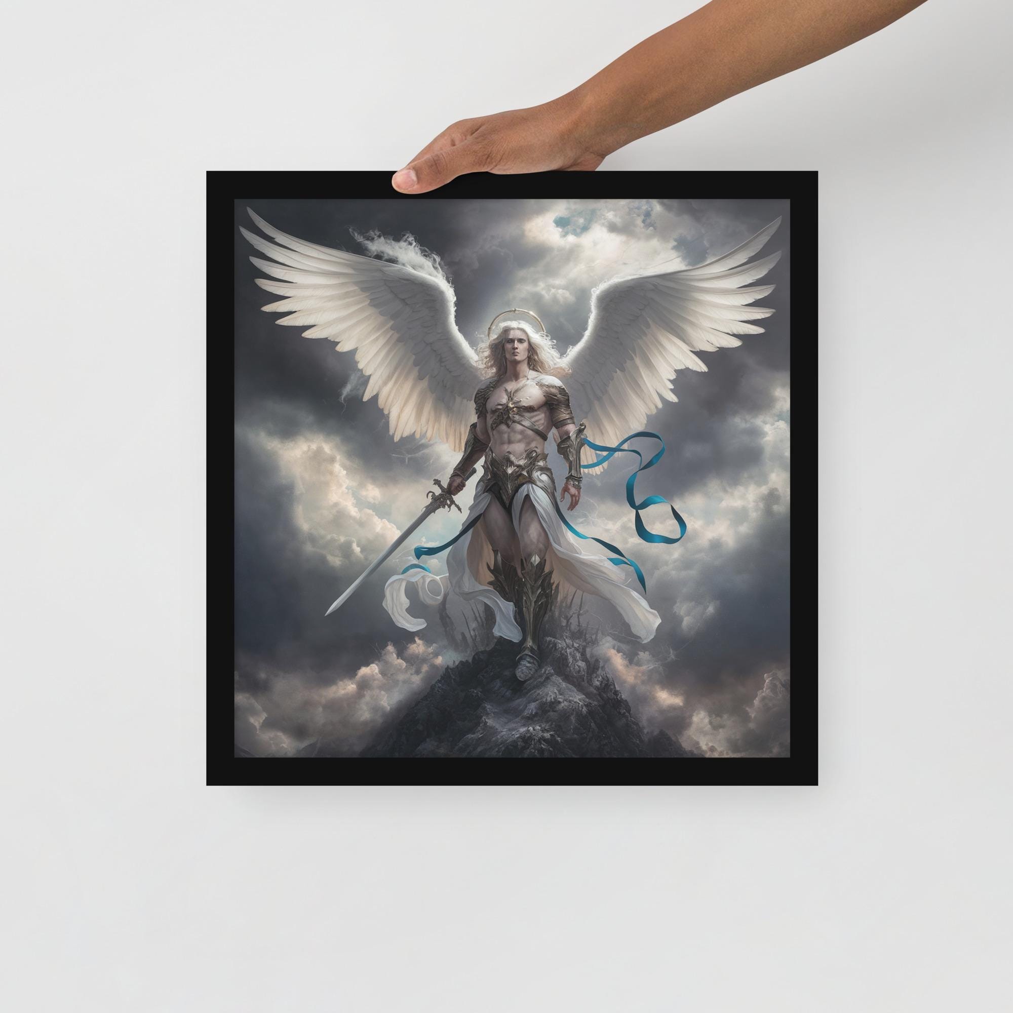 Archangel Michael Print / Saint Michael Archangel Wall Art / Battle ...