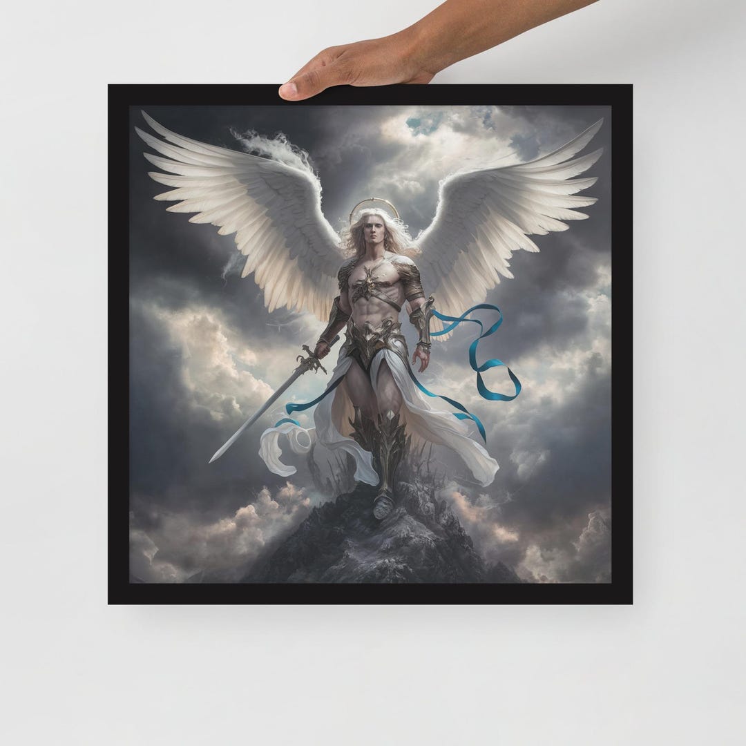 Archangel Michael Print / Saint Michael Archangel Wall Art / Battle ...
