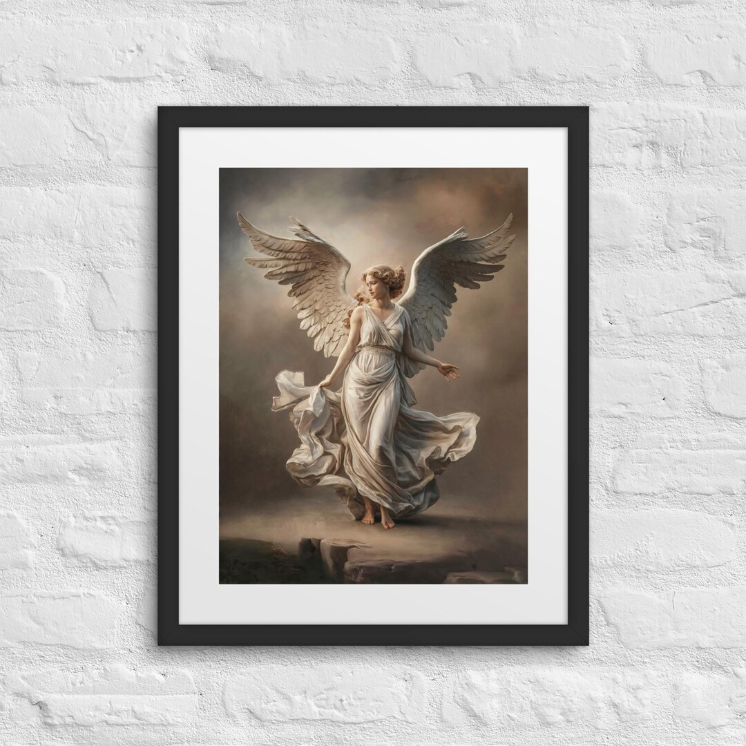 Hellenistic Era Angel / Matte Framed Poster / Greek Angel Art Print ...