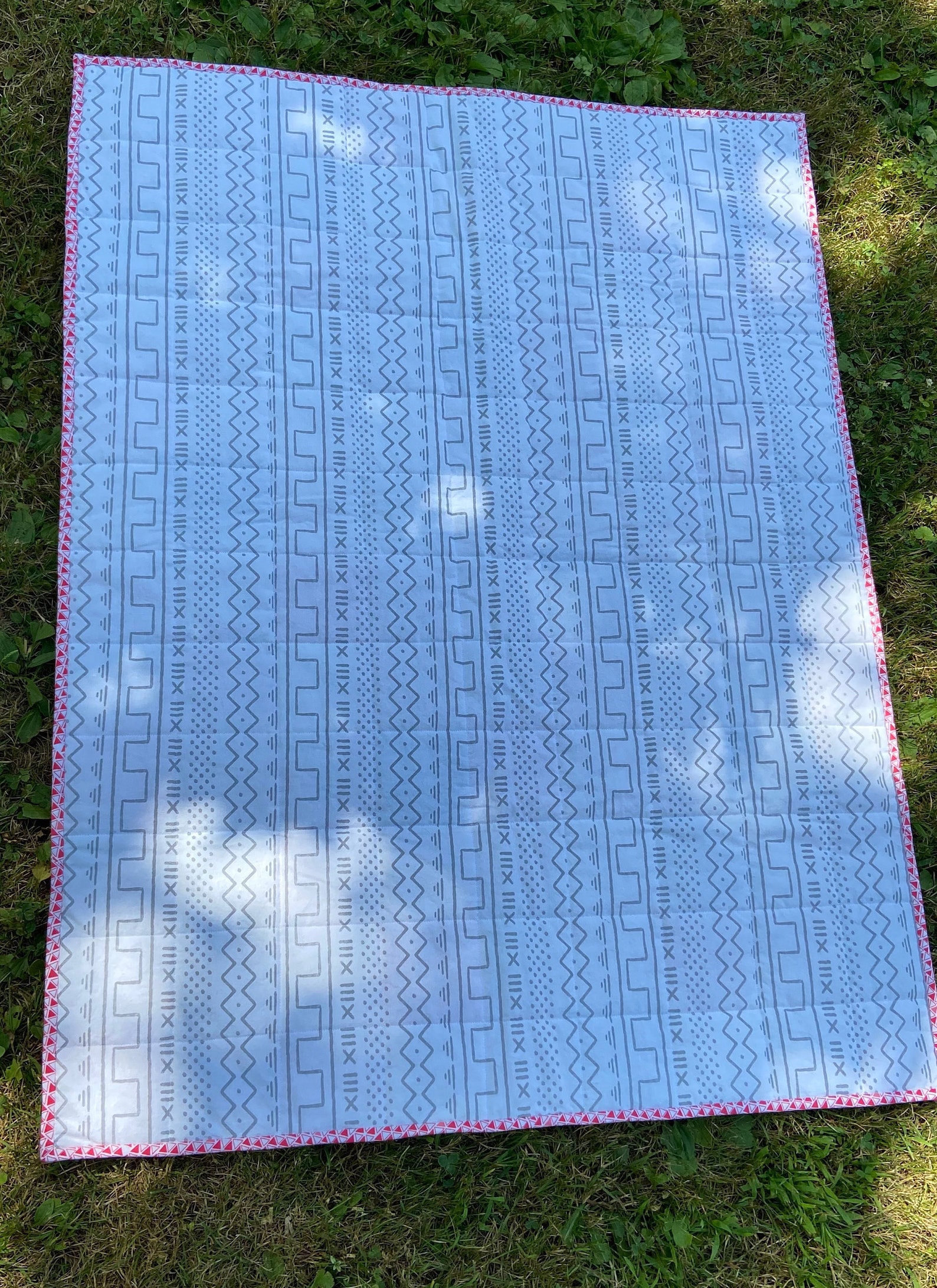 Coral and Teal Blocks Baby Blanket | Etsy