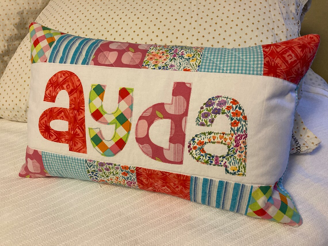 Custom Kid's Name Pillow 12 X 20 - Etsy