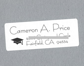Graduation Return Address Labels - Etsy