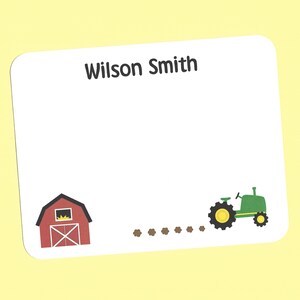 Tractor Note Cards - Boys Tractor Cards, Kids Tractor Note Cards, Green ...