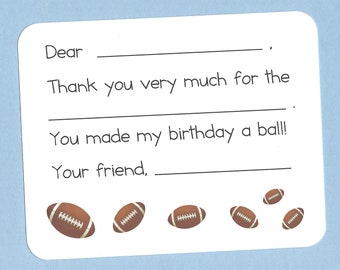 Football Party Thank You Cards - Etsy