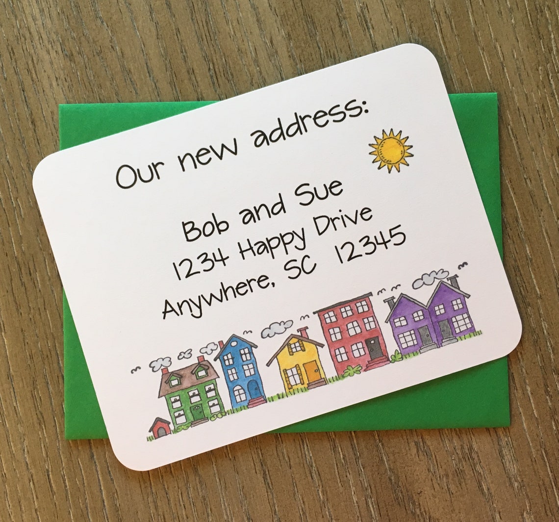 Change of Address Cards Custom Moving Cards New Address - Etsy
