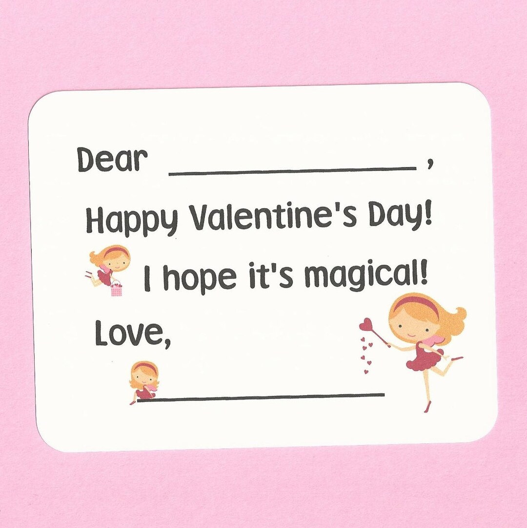 Fairy Valentines Little Fairies Valentines, Pink Fairy Valentine Cards ...