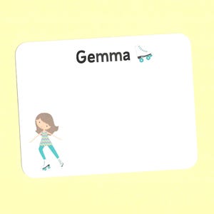 Roller Skating Note Cards - Roller Skates Note Cards, Roller Skater ...