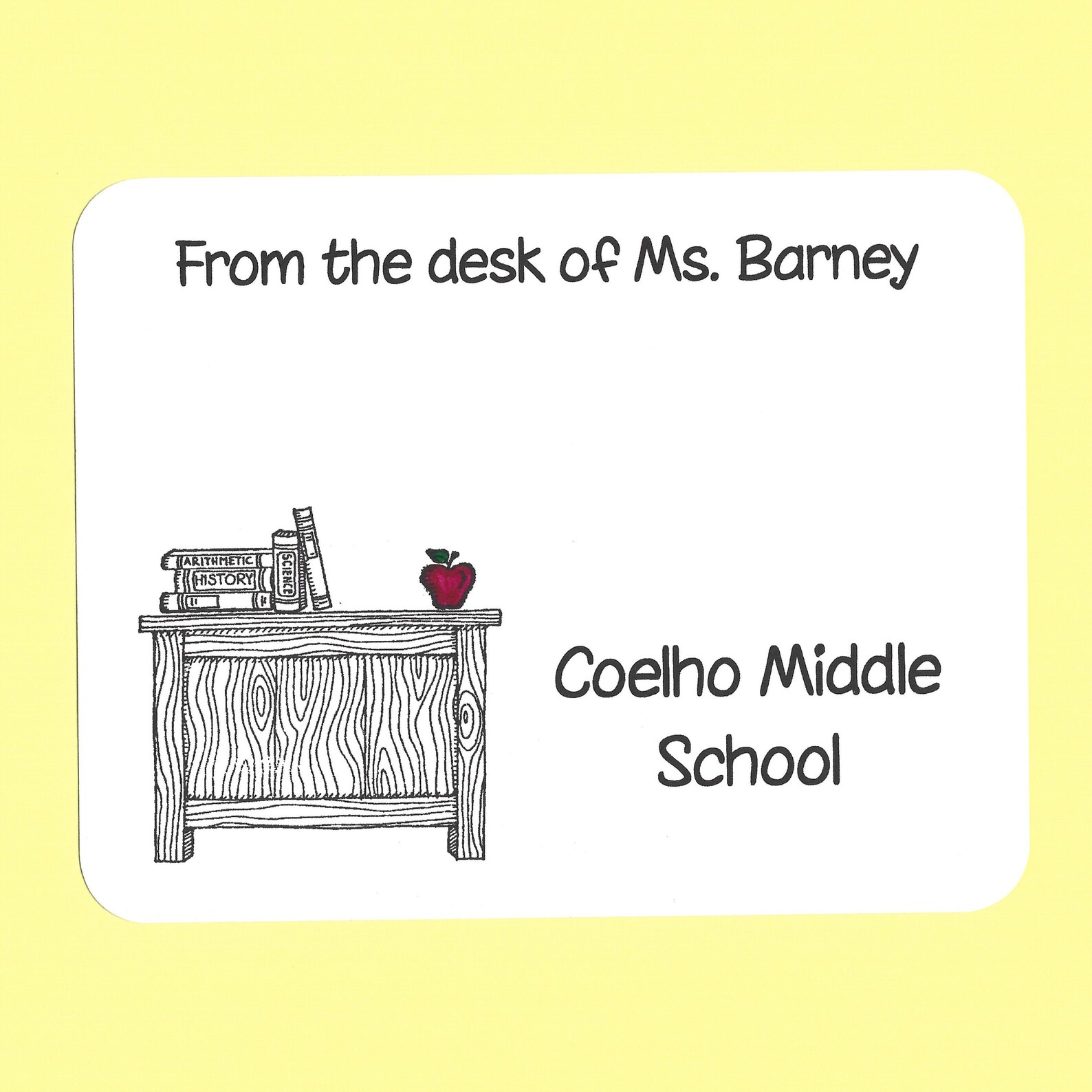 Teacher Note Cards Custom Teacher Note Cards Flat Teachers - Etsy Italia