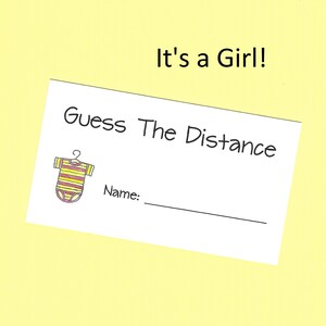 Guess the Distance Baby Shower Game - Measure Moms Tummy Games, Baby ...