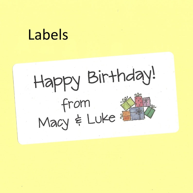 Birthday Presents Gift Enclosure Cards or Labels Family Gift - Etsy