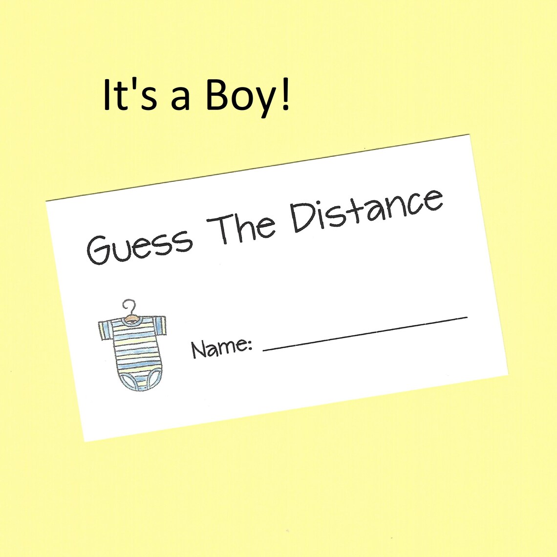 Guess the Distance Baby Shower Game Measure Moms Tummy | Etsy
