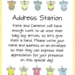 Address an Envelope Baby Shower Table Sign - Baby Shower Printable ...