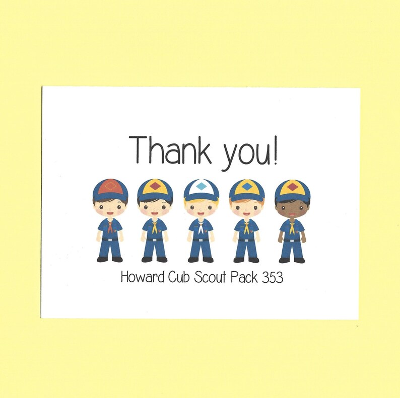 Scouts Folding Cards - (set of 10) Scouts Cards for Boys, Scouts Thank ...