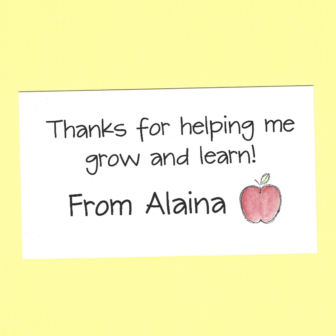 Red Apple Treat Bag Tags - Teacher Gift Tags, Teacher Treat Bag Tags ...