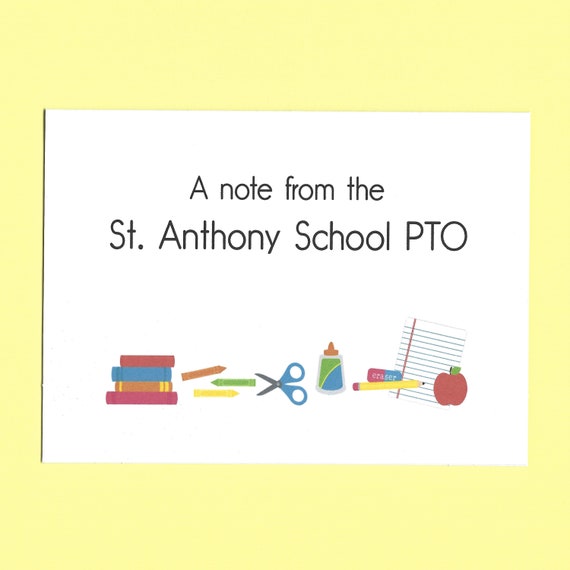 School Note Cards PTO Note Cards Teacher Note Cards | Etsy