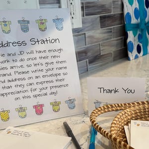 Address an Envelope Baby Shower Table Sign - Baby Shower Printable ...