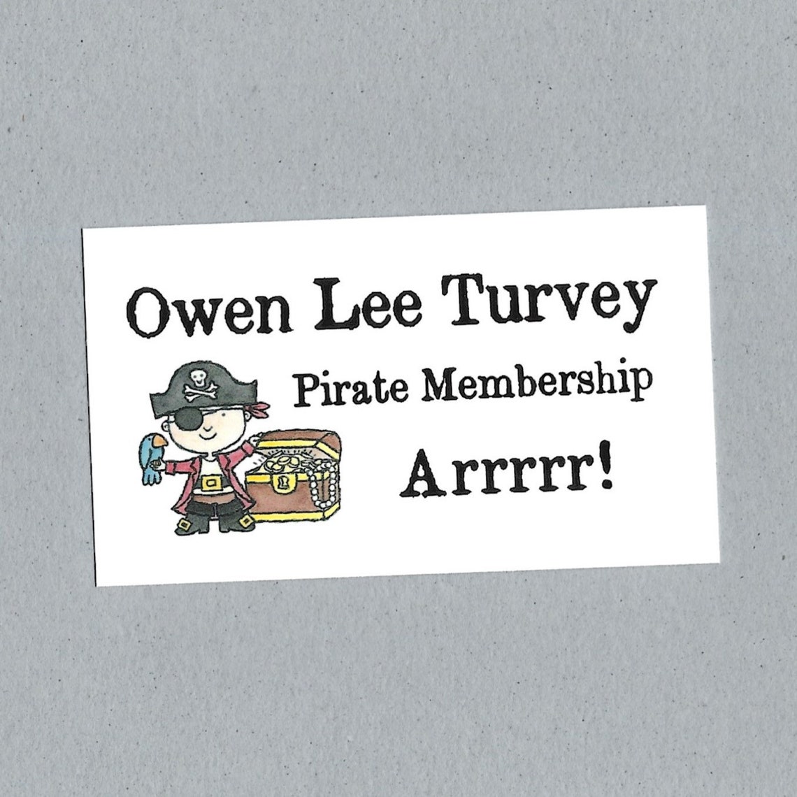 Pirate Calling Cards Pirate Birthday Party Treat Bag Tags - Etsy