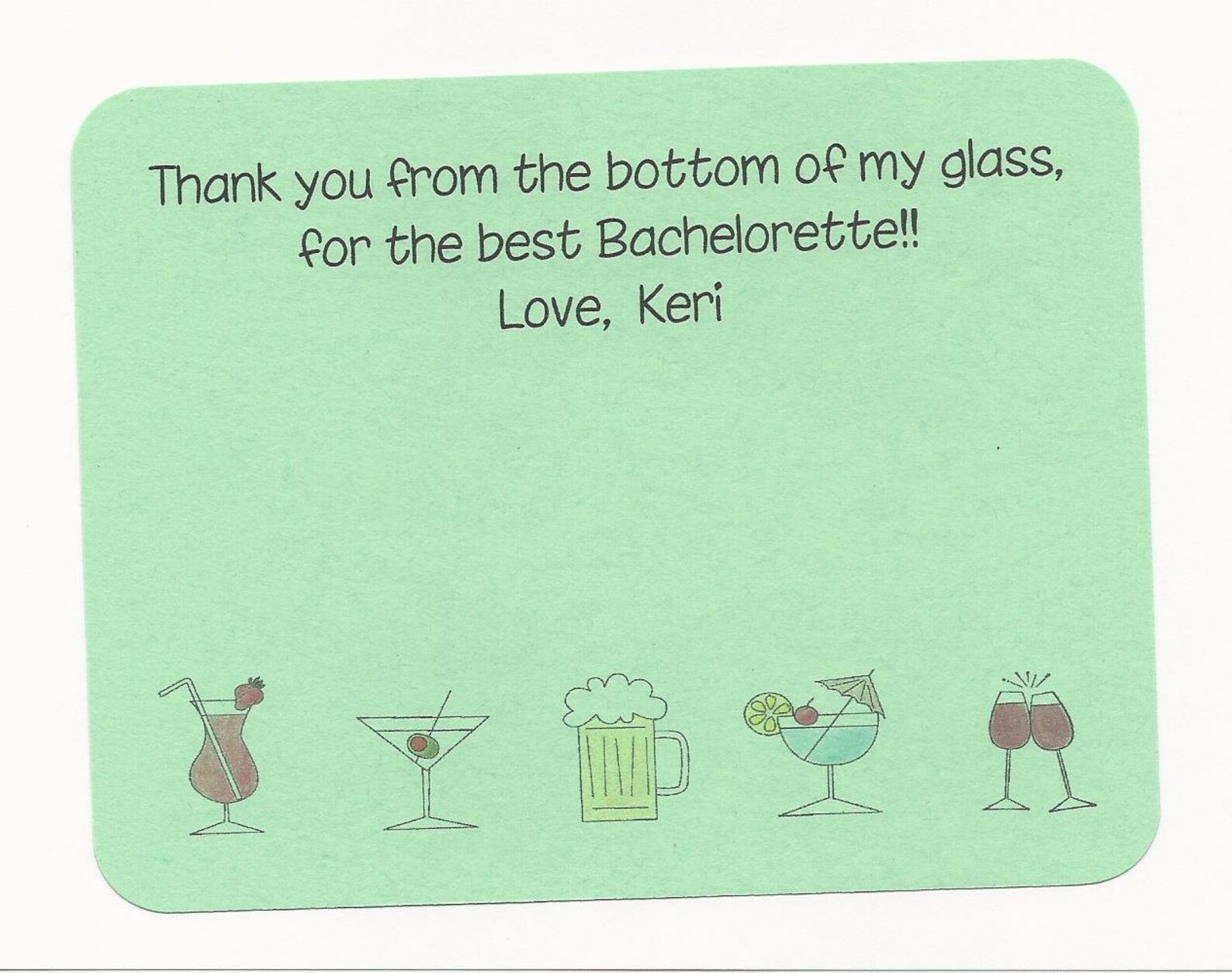 Party Time Note Cards Mixed Drinks Note Cards Bachelorette | Etsy