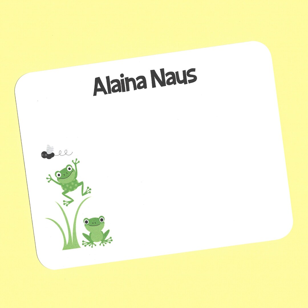Frog Note Cards - Cute Frog Cards, Toddler Frog Cards, Flat Frog Cards ...