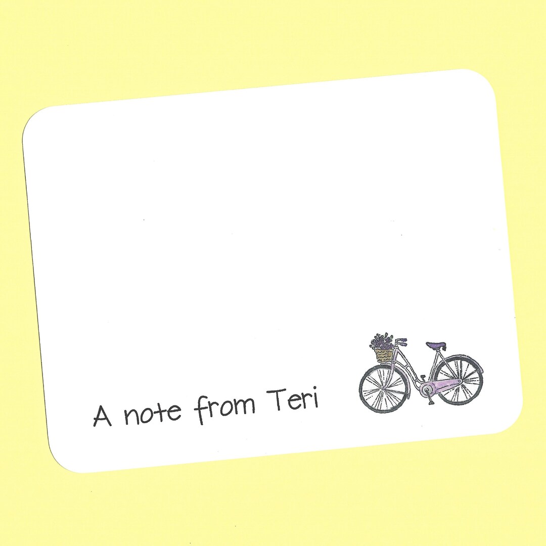 Bicycle Note Cards - (set of 10) - Tricycle Note Cards, Bicycle Flat ...