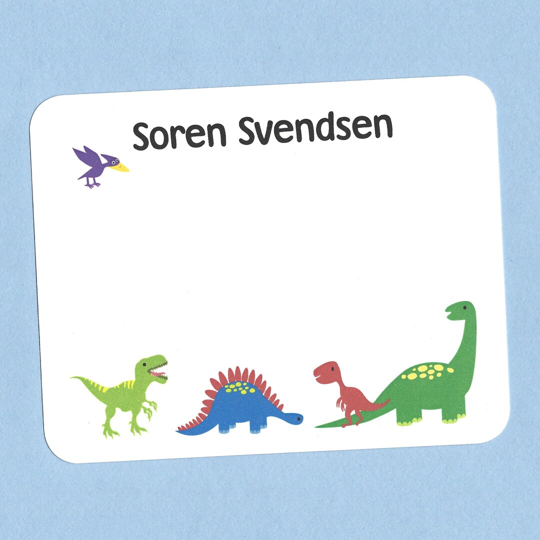 Dinosaur Note Cards - (set of 10) Dinosaur Cards, Dinosaur Notes, Kids ...