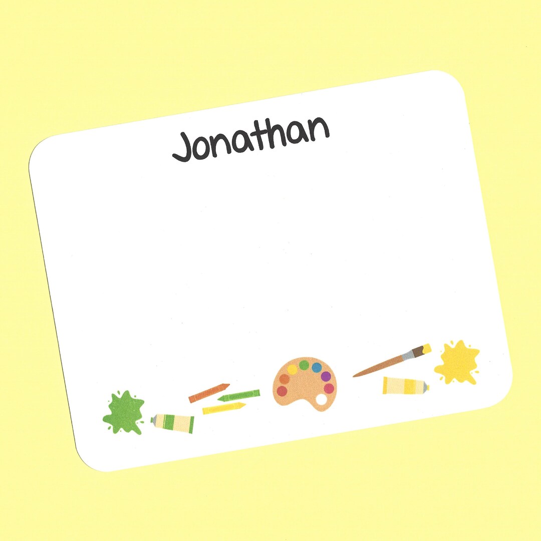 Little Artist Cards Kids Art Cards Paint Party Cards Kids - Etsy