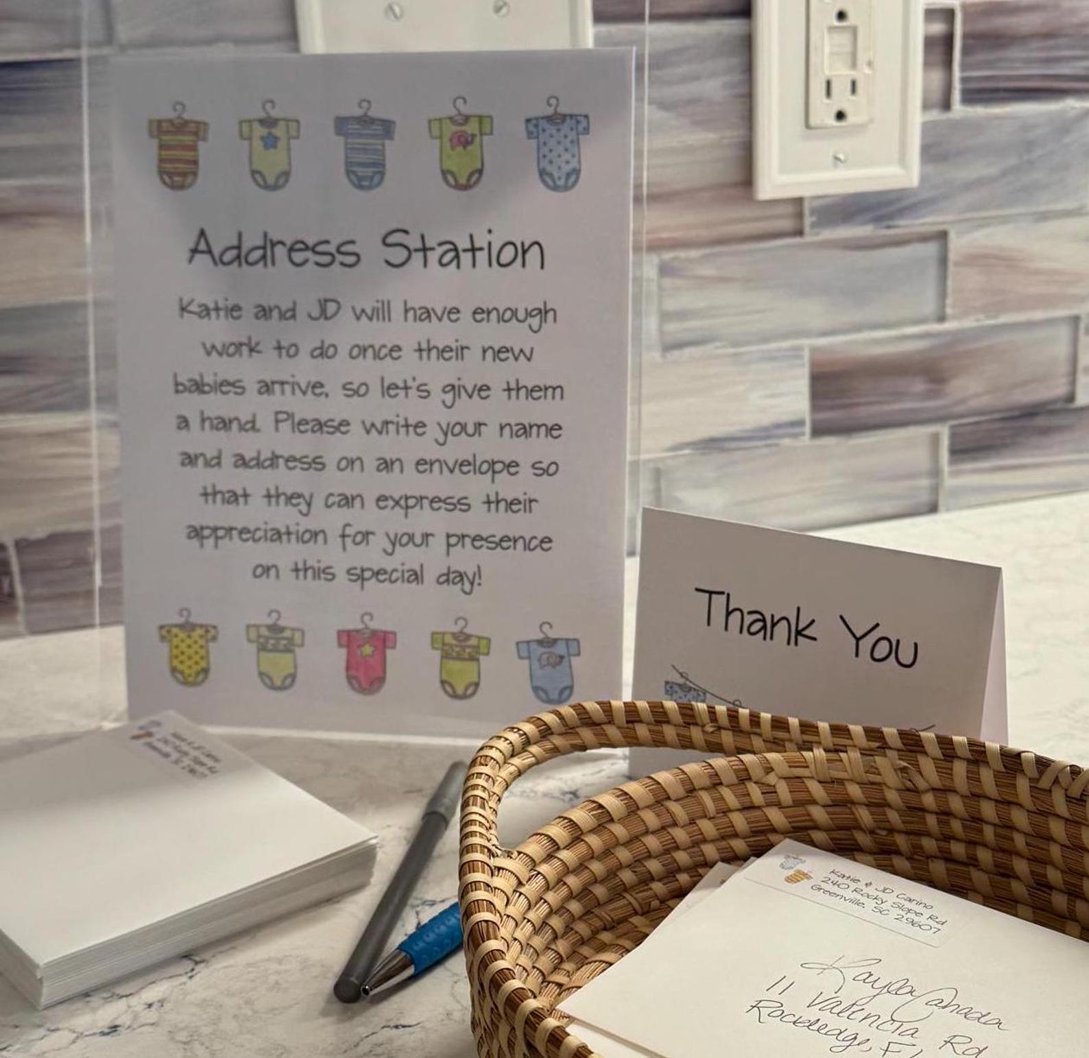 Address an Envelope Baby Shower Table Sign - Baby Shower Printable ...