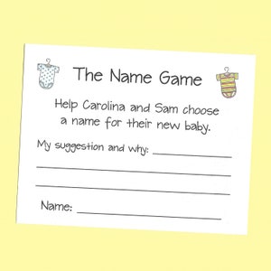 The Baby Name Game - Baby Names Shower Game, Name the Baby Shower Game ...