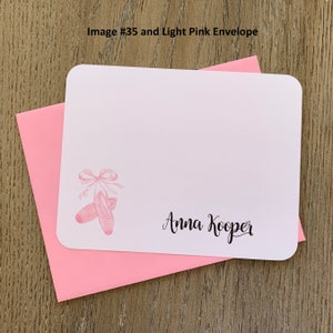 Ballet Slipper Cards - Ballet Note Cards, Ballet Thank You Notes ...
