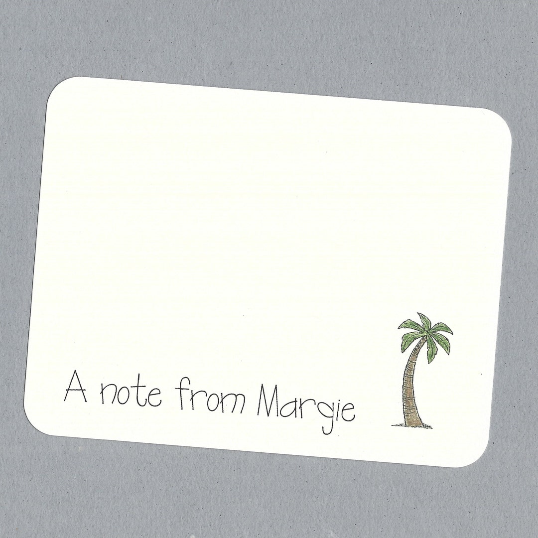 Palm Tree Note Cards - Palm Tree Notes, Southern Palms Cards, Beach ...