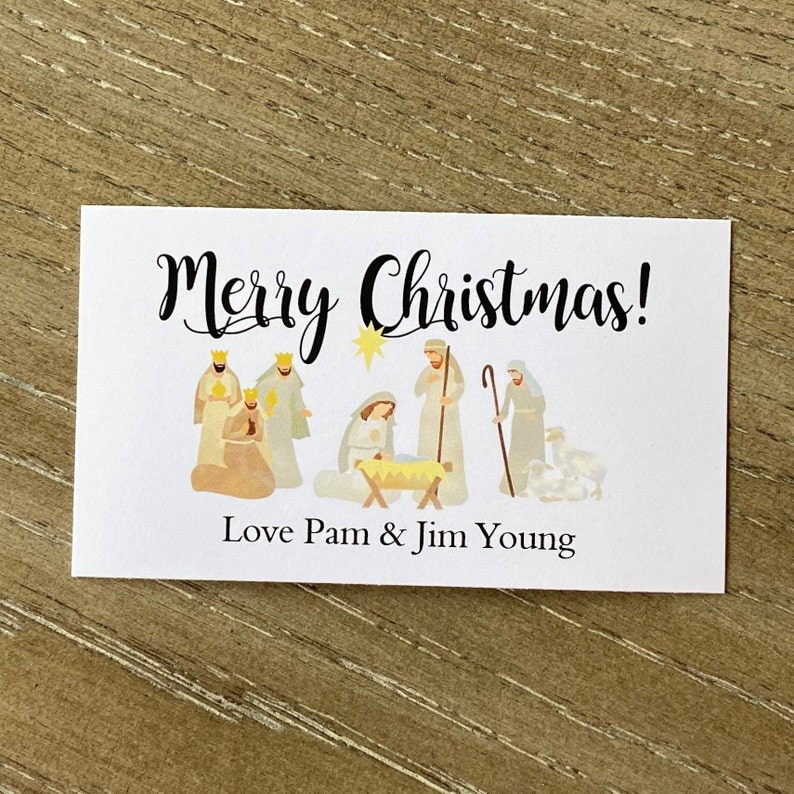 Nativity Enclosure Cards - (set of 10) Christmas Nativity Gift Tag ...