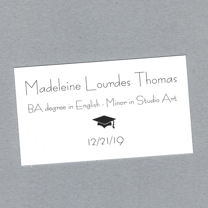 Graduation Invitation Insert Cards set of 10 Graduation - Etsy