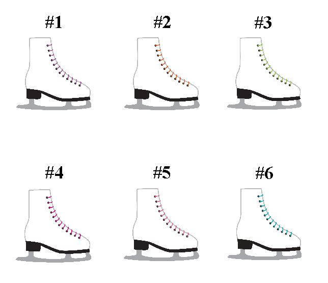 Ice Skates Calling Cards or Gift Labels - (set of 10) Ice Skater Gift ...