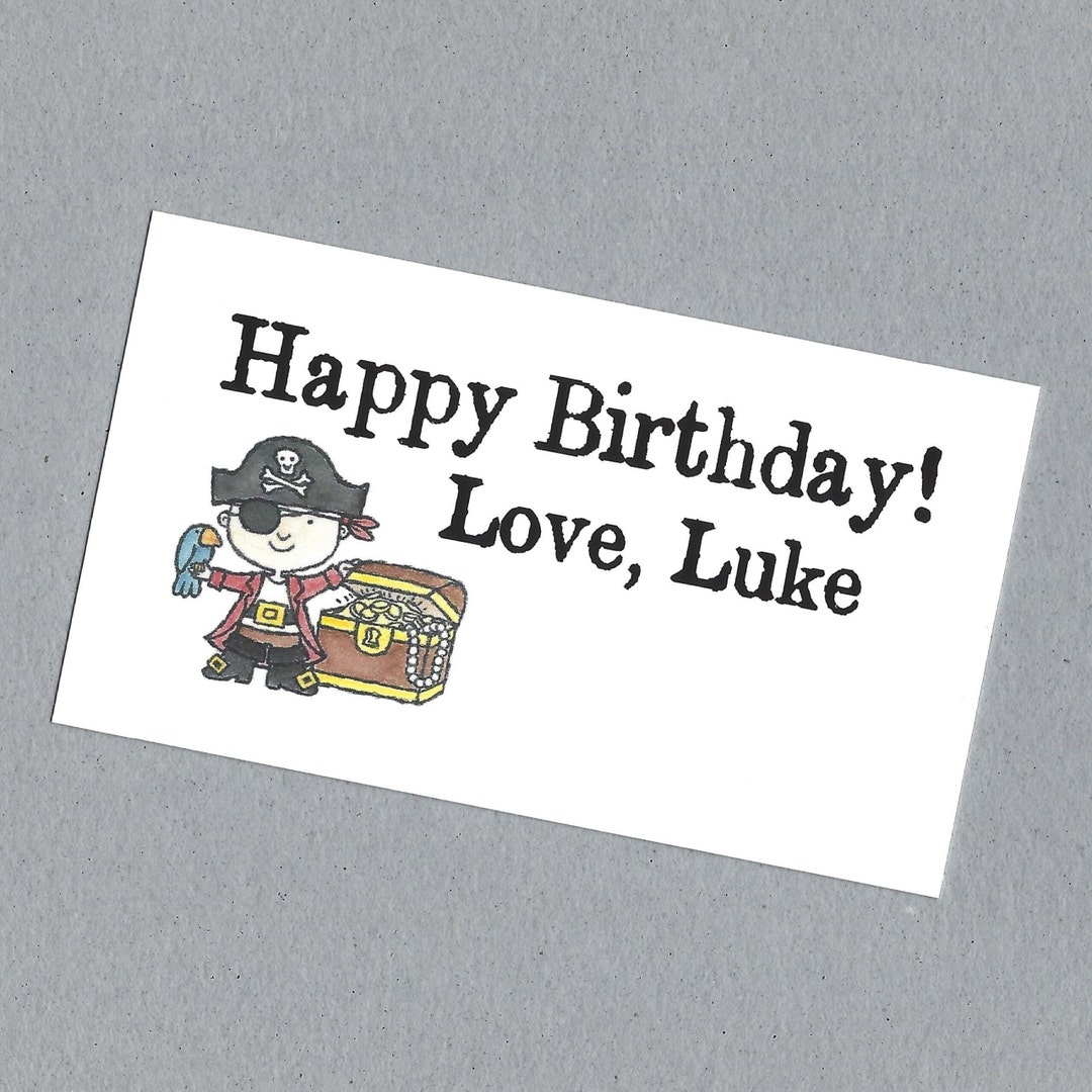 Pirate Calling Cards - (set of 10) Pirate Party Treat Bag Tags, Pirate ...