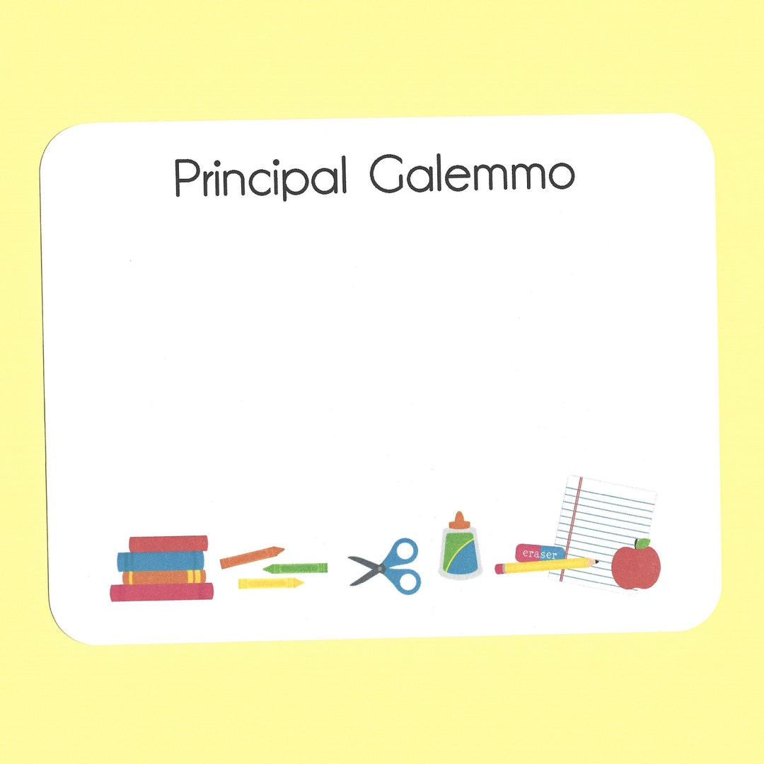 School Note Cards - (set of 10) Back to School Cards, PTO Note Cards ...