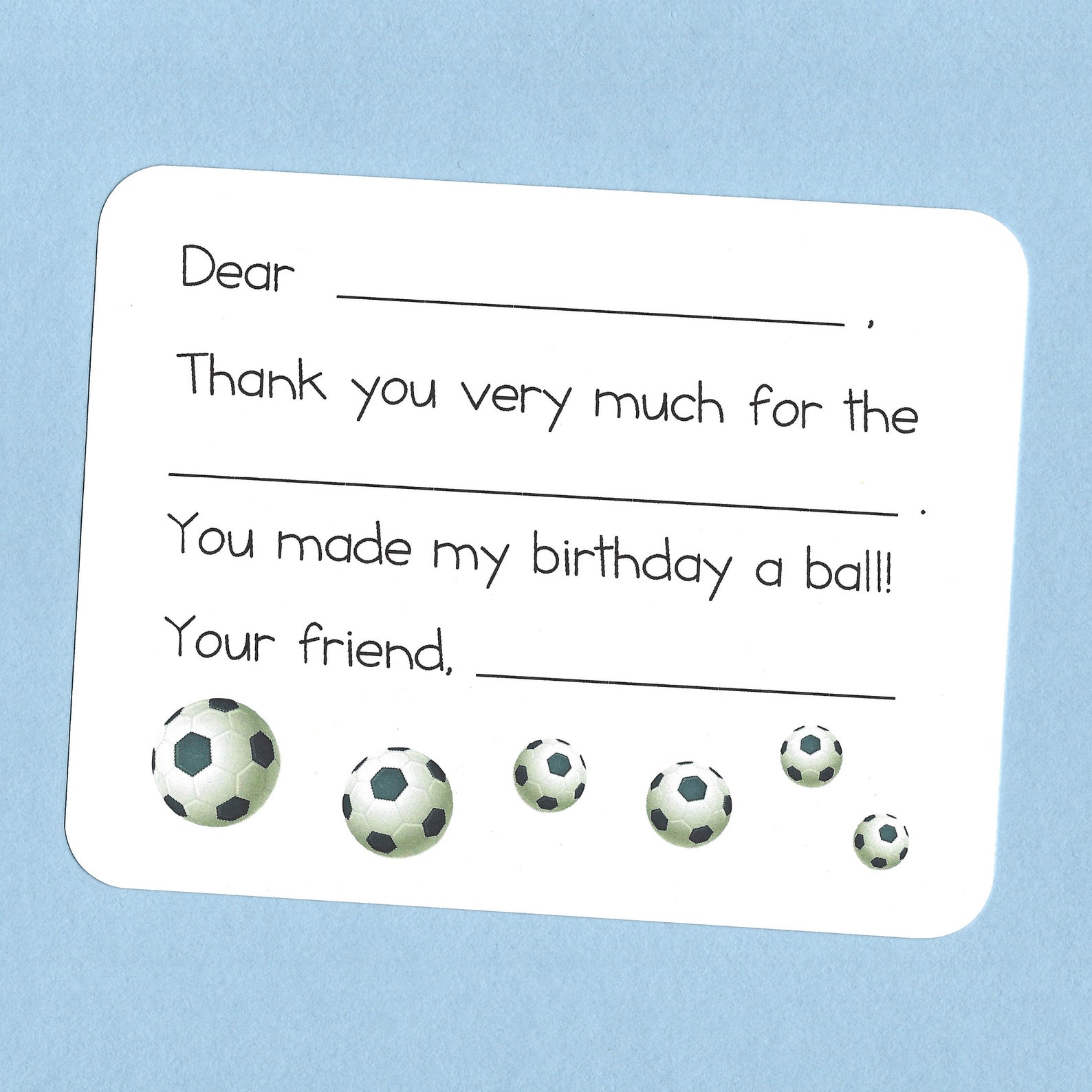 Soccer Balls Note Cards Kids Soccer Cards Custom Soccer | Etsy