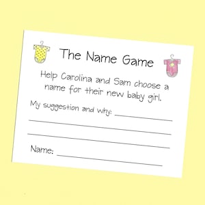 The Baby Name Game - Baby Names Shower Game, Name the Baby Shower Game ...