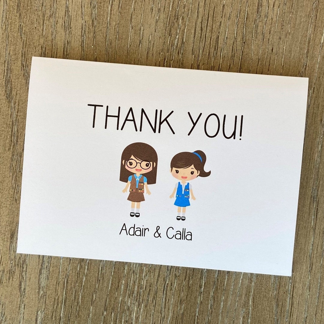 Scouts Folding Note Cards - (set of 10) Scout Cookie Sale Cards, Scouts ...