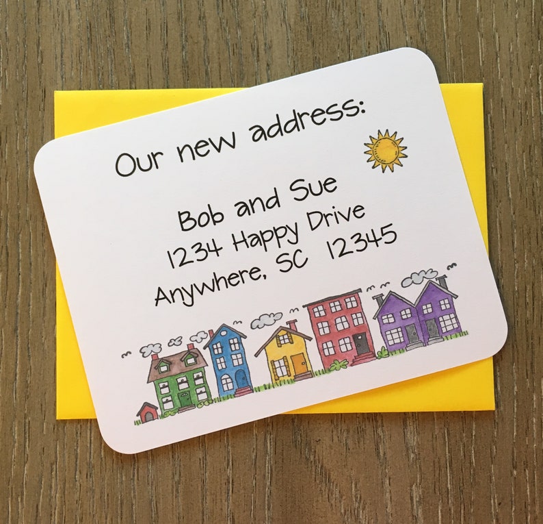 Change of Address Cards Custom Moving Cards New Address - Etsy