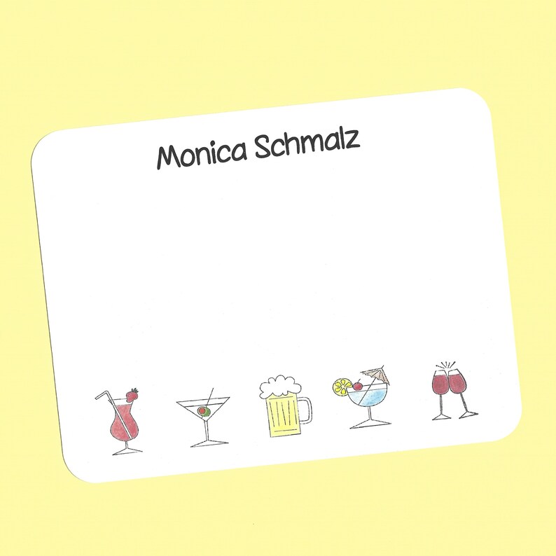 Party Time Note Cards Mixed Drinks Note Cards Bachelorette - Etsy