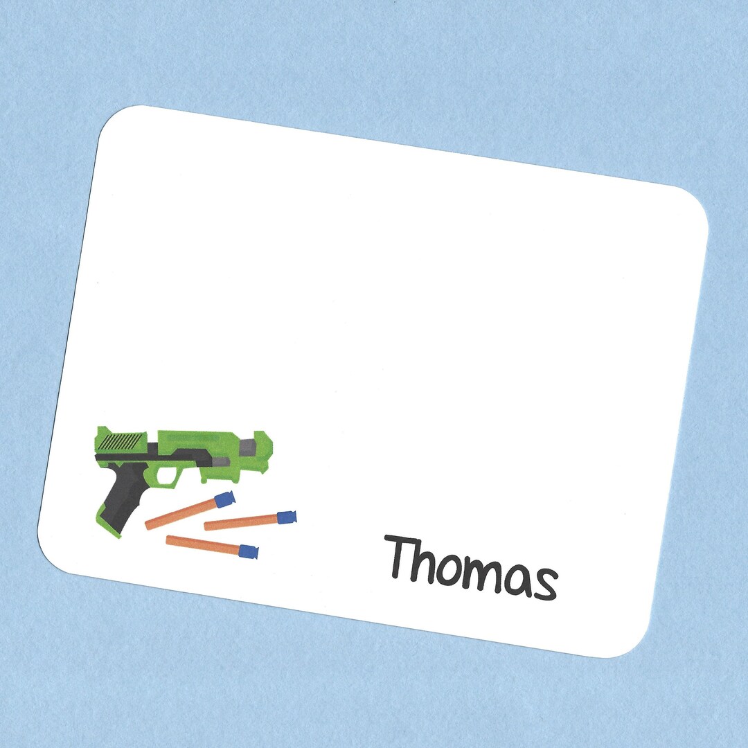 Dart Gun War Cards - (set of 10) Boys Foam Gun Cards, Foam Dart Gun ...