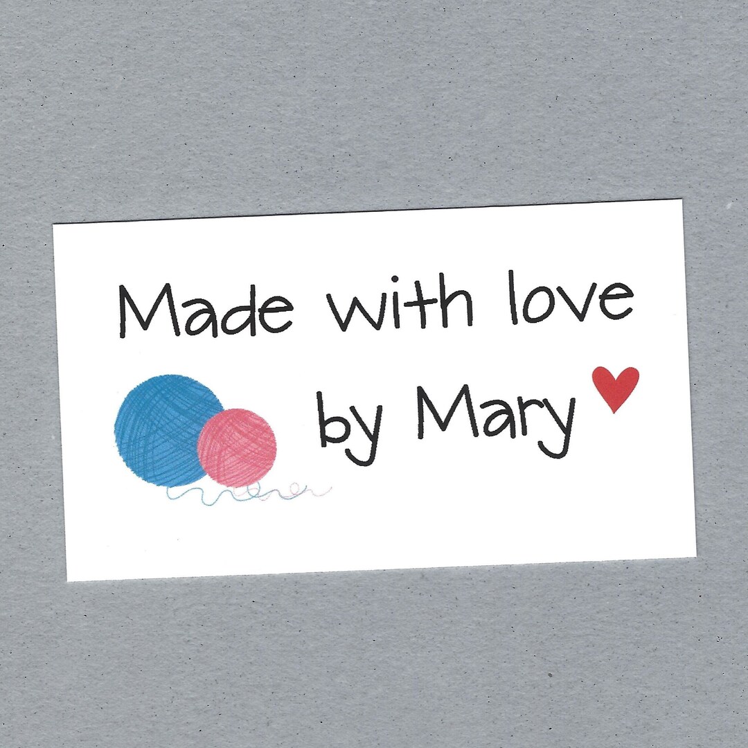 Yarn Gift Tags - Knitted With Love Gift Tags, Crocheted With Love Gift ...