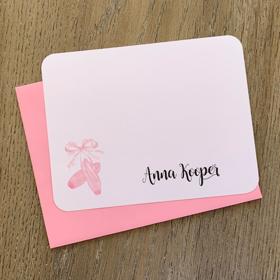 Ballet Slipper Cards Ballet Note Cards Ballet Thank You - Etsy
