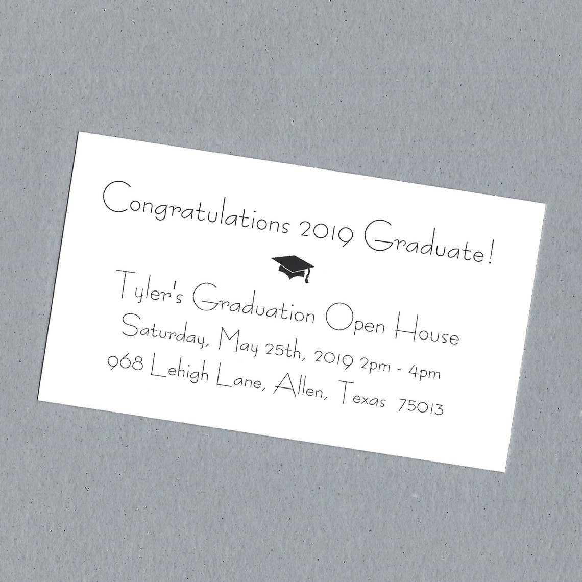 Graduation Invitation Insert Cards set of 10 Graduation - Etsy