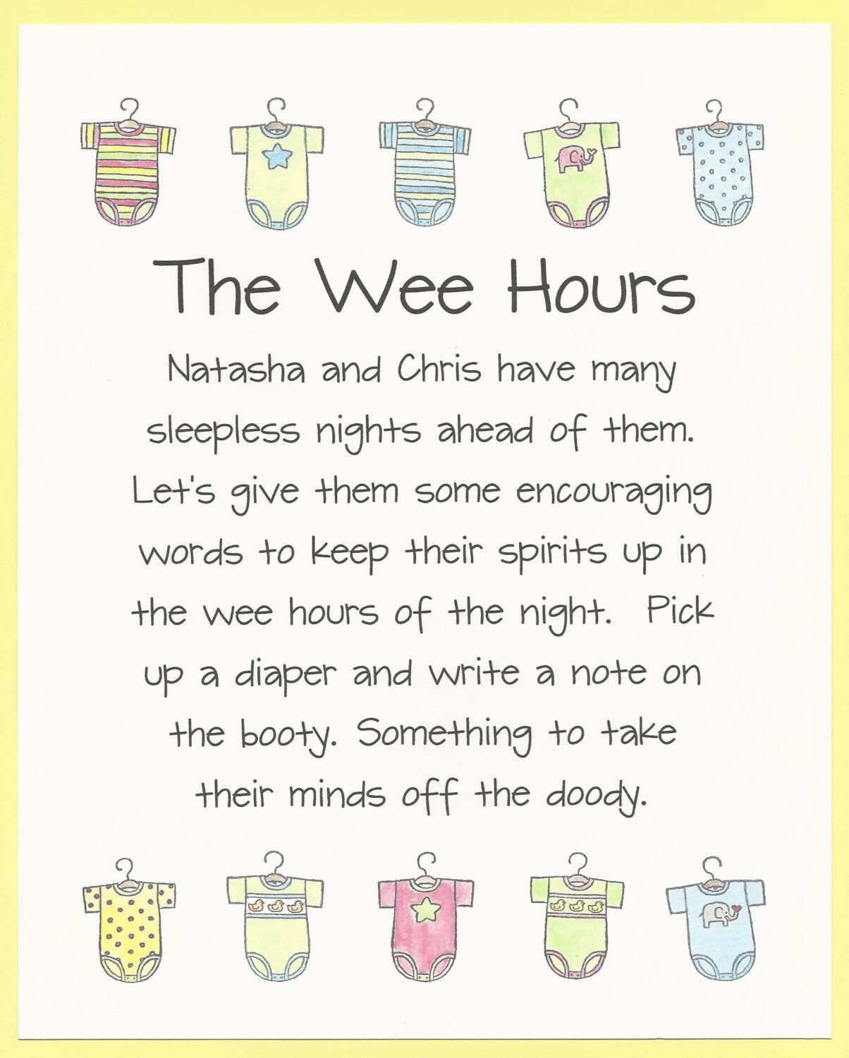 The Wee Hours Baby Shower Game Sign Baby Shower Printables | Etsy