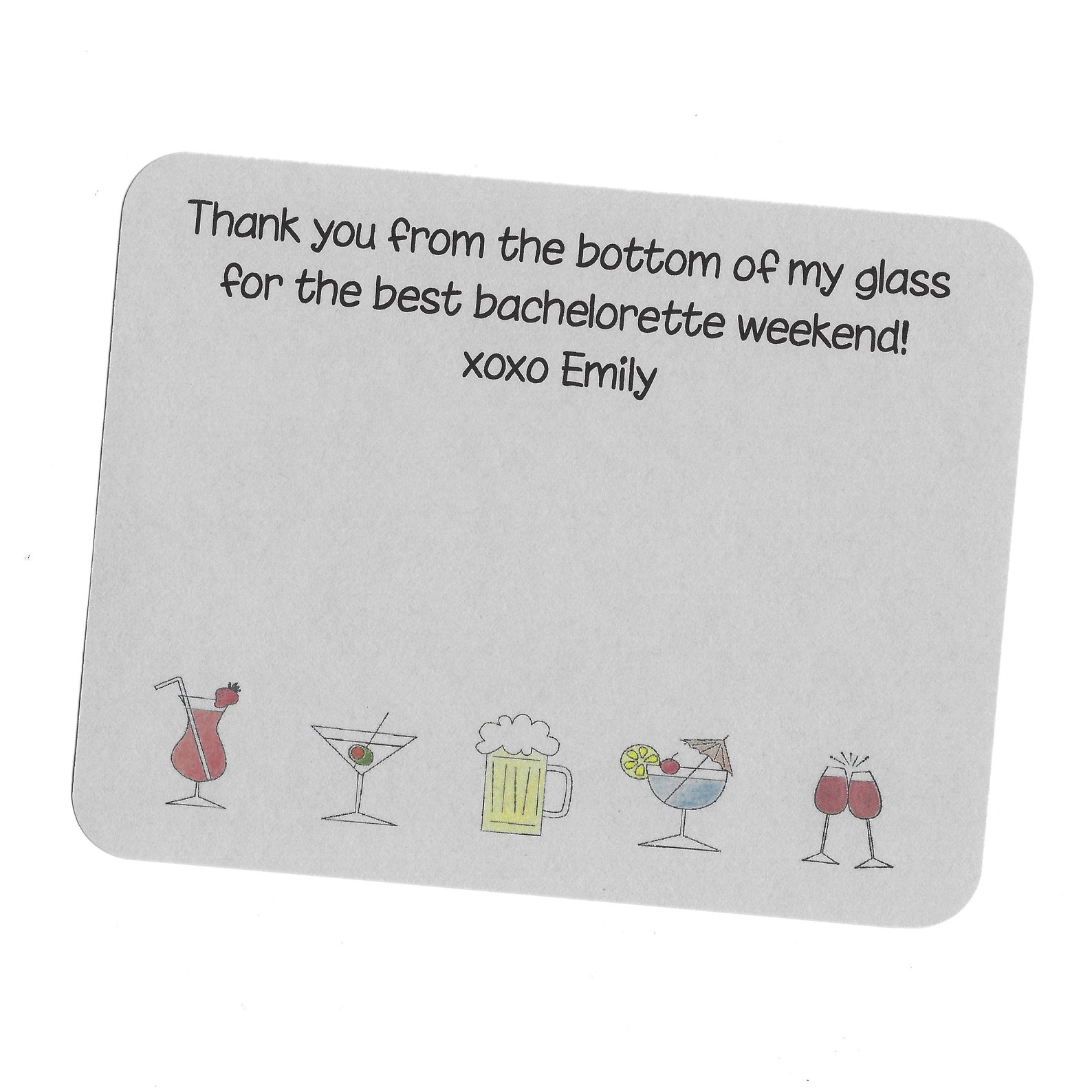 Party Time Note Cards Mixed Drinks Note Cards Bachelorette | Etsy