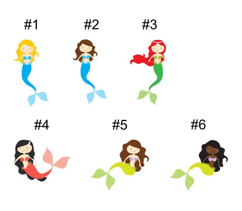 Mermaid Calling Cards - (set of 10) Mermaid Party Cards, Mermaid Treat ...